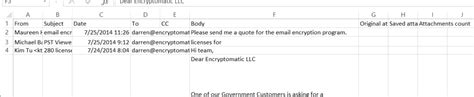 Export Outlook E Mails From A Pst File To A Csv File Viewer For