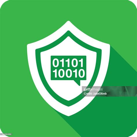 Shield Binary Speech Bubble Icon Silhouette High Res Vector Graphic