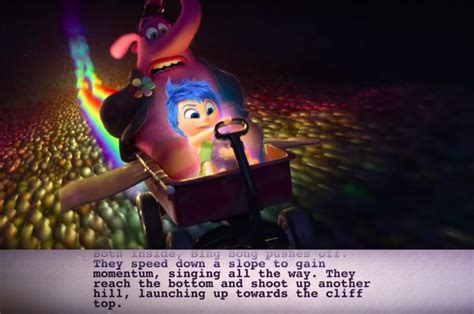 inside out memorable scenes script to screen