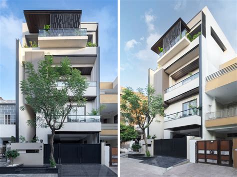 A Monolithic Structure With Stacked Volumes Studio Timescape