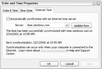 Date And Time Properties Windows Xp In A Nutshell Second Edition [book]