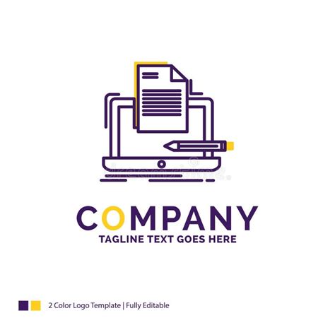 Company Name Logo Design For Coder Coding Computer List Pape Stock