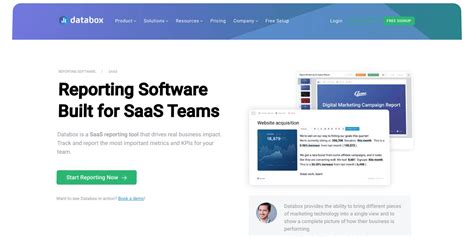 Reporting Tool For Modern SaaS Teams Databox