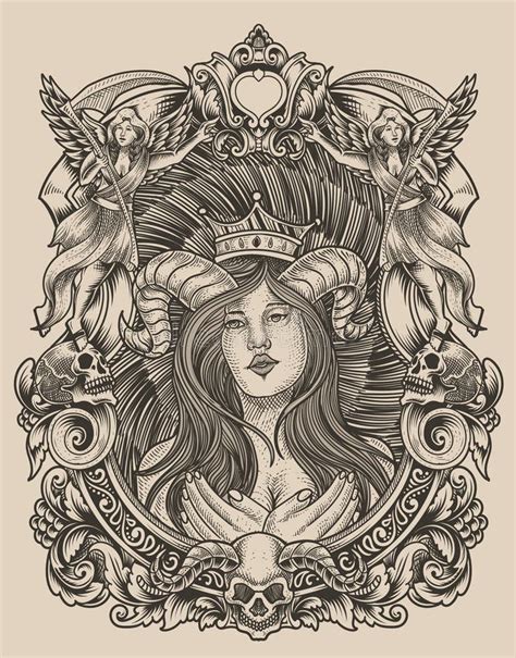 Satanic Border Stock Illustrations 55 Satanic Border Stock