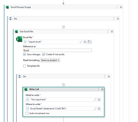 Write Specific Cell With Row Index And Column Name Studio UiPath
