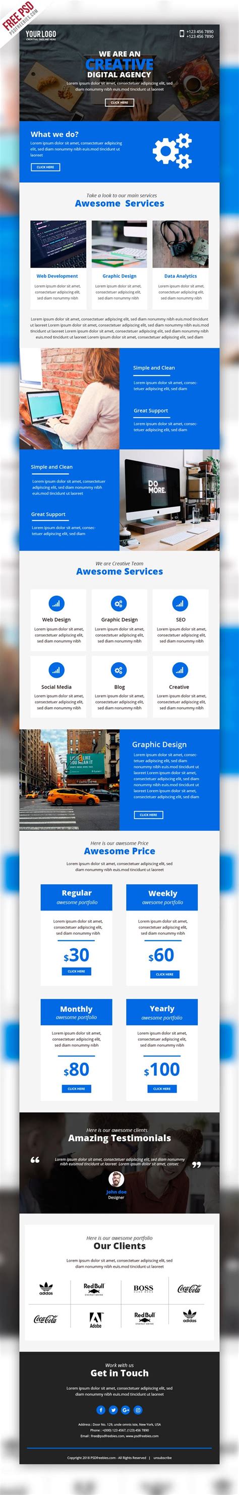 Business Marketing Emailer Template Psd Business