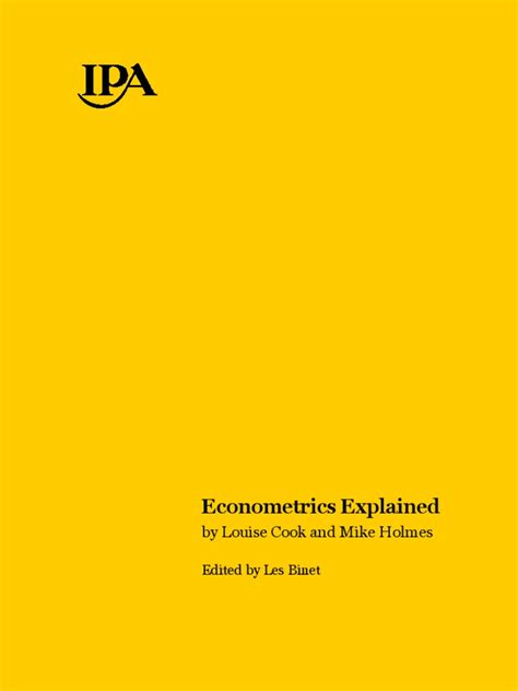 Econometrics Pdf Econometrics Statistics