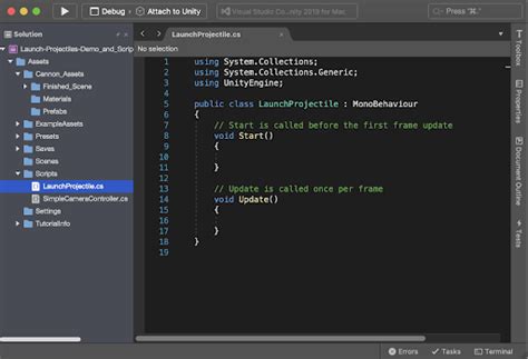 Using C To Launch Projectiles Unity Learn