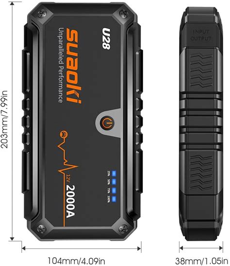 Booster De Batterie Suaoki U28 2000a Puissant Et Multifontion