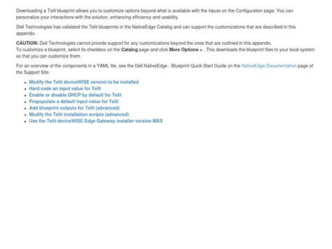 Customizing The Validated Telit Blueprint Dell Nativeedge Blueprint For Telit Cinterion