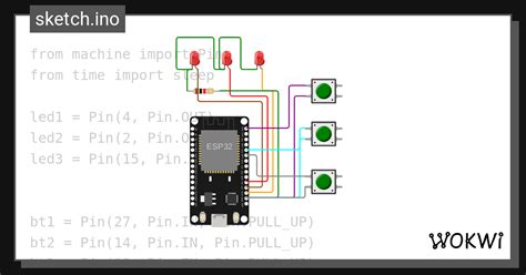 luyen tap nút nhấn wokwi esp32 stm32 arduino simulator