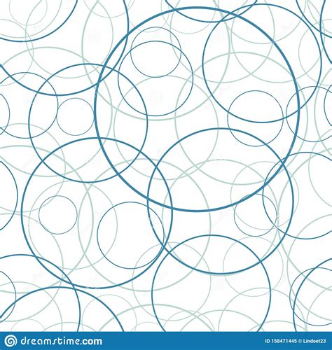 Seamless Pattern Overlapping Circles Vector Stock Vector Illustration Of Elegance Creative