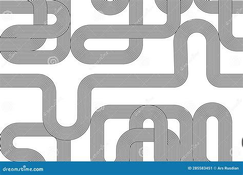 Geometric Curved Line Pattern Stock Vector Illustration Of Creative Graphic 285583451