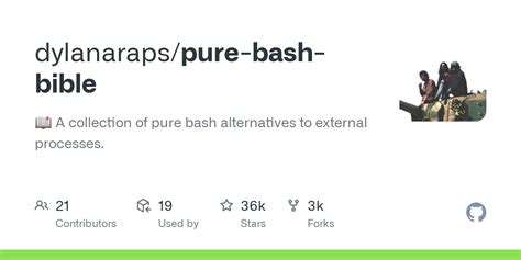 Github Dylanarapspure Bash Bible 📖 A Collection Of Pure Bash Alternatives To External Processes