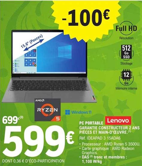 Promo Pc Portable Lenovo Chez E Leclerc Icatalogue Fr