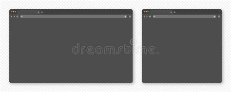 Blank Web Browser Window With Tab Toolbar And Search Field Modern