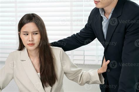 Manager Or Senior Sexually Harassed A Female Colleague By Touch Her