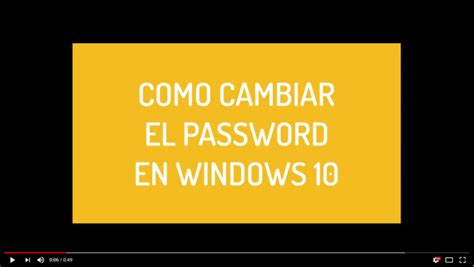 Com Canviar El Password De Windows