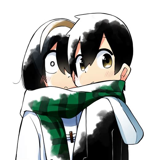 Safebooru 1boy 1girl Black Hair Blush Brown Eyes Brown Hairband