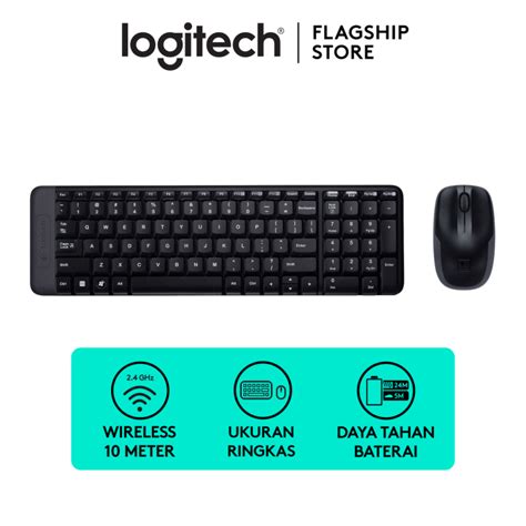 Logitech Wireless Mk220 Keyboard Mouse Combo Lazada Indonesia