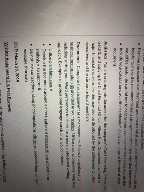 Solved Writing Assignment 23 Business Memorandum Problem