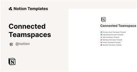 connected teamspaces 2024 template notion marketplace