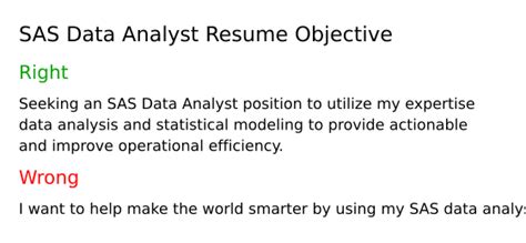 Top 16 Sas Data Analyst Resume Objective Examples