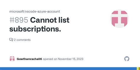 Cannot List Subscriptions Issue Microsoft Vscode Azure Account GitHub