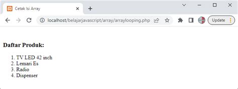 Tutorial Javascript 9 Array Pada Javascript