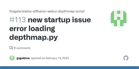 New Startup Issue Error Loading Depthmappy · Issue 113 · Thygate
