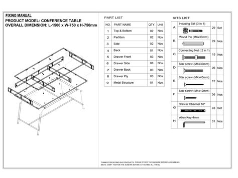 Assembly Instructions Or Production Manual Of Furniture For