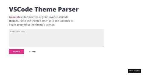 Vscode Theme Parser Codesandbox