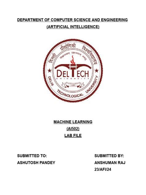 Ml Lab File Pdf