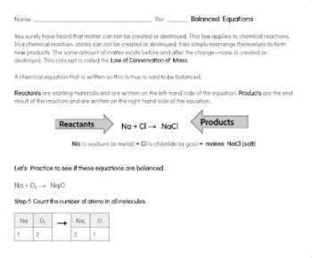 Balanced Equations By History Diaries TPT