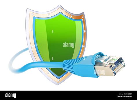 Internet Connection Protect Secure Communication Network Concept D Rendering Isolated On