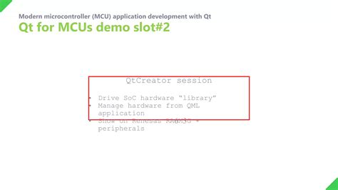 Modern Microcontroller Mcu Application Development With Qt Ppt