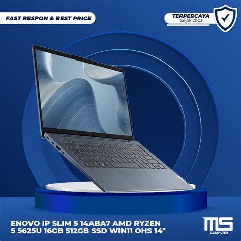Jual Lenovo IP SLIM 5 14ABA7 AMD Ryzen 5 5625U 16GB 512GB SSD Win11 OHS 14 Shopee Indonesia