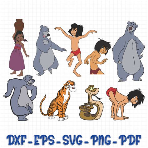 Jungle Book Svg The Jungle Book Svg Mowgli Svg Baloo Svg Inspire