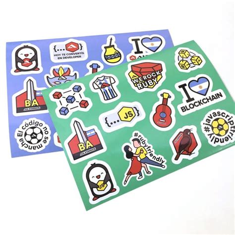 Plancha De Stickers Personalizados Pack 18 36 O 72 Rotularte