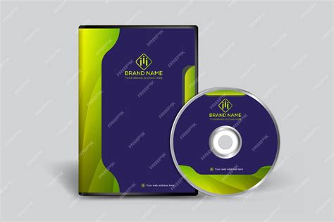 포장 모형의 Dvd 및 Dvd 표지 디자인 템플릿 프리미엄 벡터