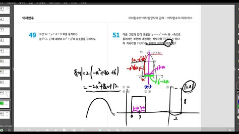 이차함수 최대최소 조건식있는경우 활용 youtube
