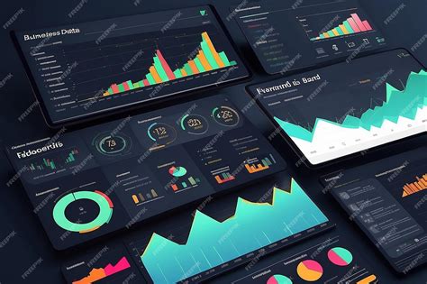 Premium Photo Conceptual Business Dashboard For Financial Data