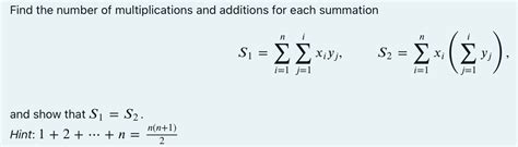 Solved Find The Number Of Multiplications And Additions For Chegg Com