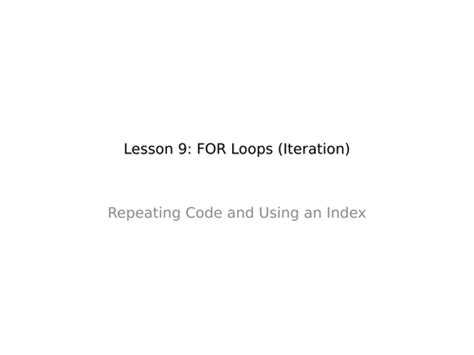 Python For Loops Explained Ks3 And Gcse Computer Science Full Lesson