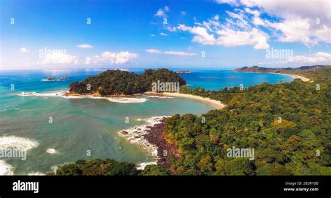 Aerial View Of A Beach In The Manuel Antonio National Park Costa Rica