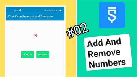 sketchwarepro clicking count increase and decrease add and remove