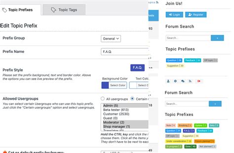 Not All Prefixes Are Shown In The Topic Prefix Widget For All Allowed Usergroups Wpforo Topic