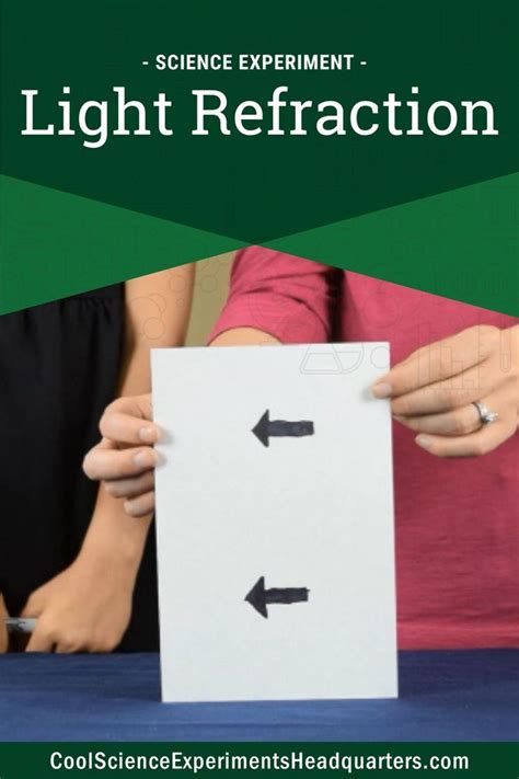 Cool Light Refraction Science Experiment Arrow Changes Direction Cool Science Experiments