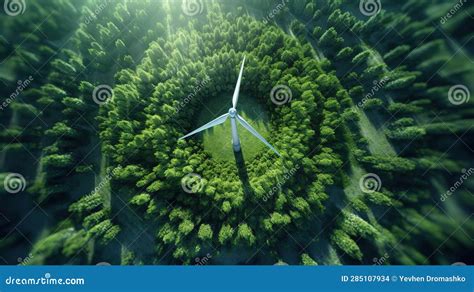 Generative Ai Wind Turbines In A Field Green Farm Landscape Environmentally Eco Friendly