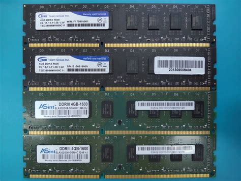 Yahoo オークション 動作確認 Team Asint混合 Ddr3 1600 4gb×4枚組
